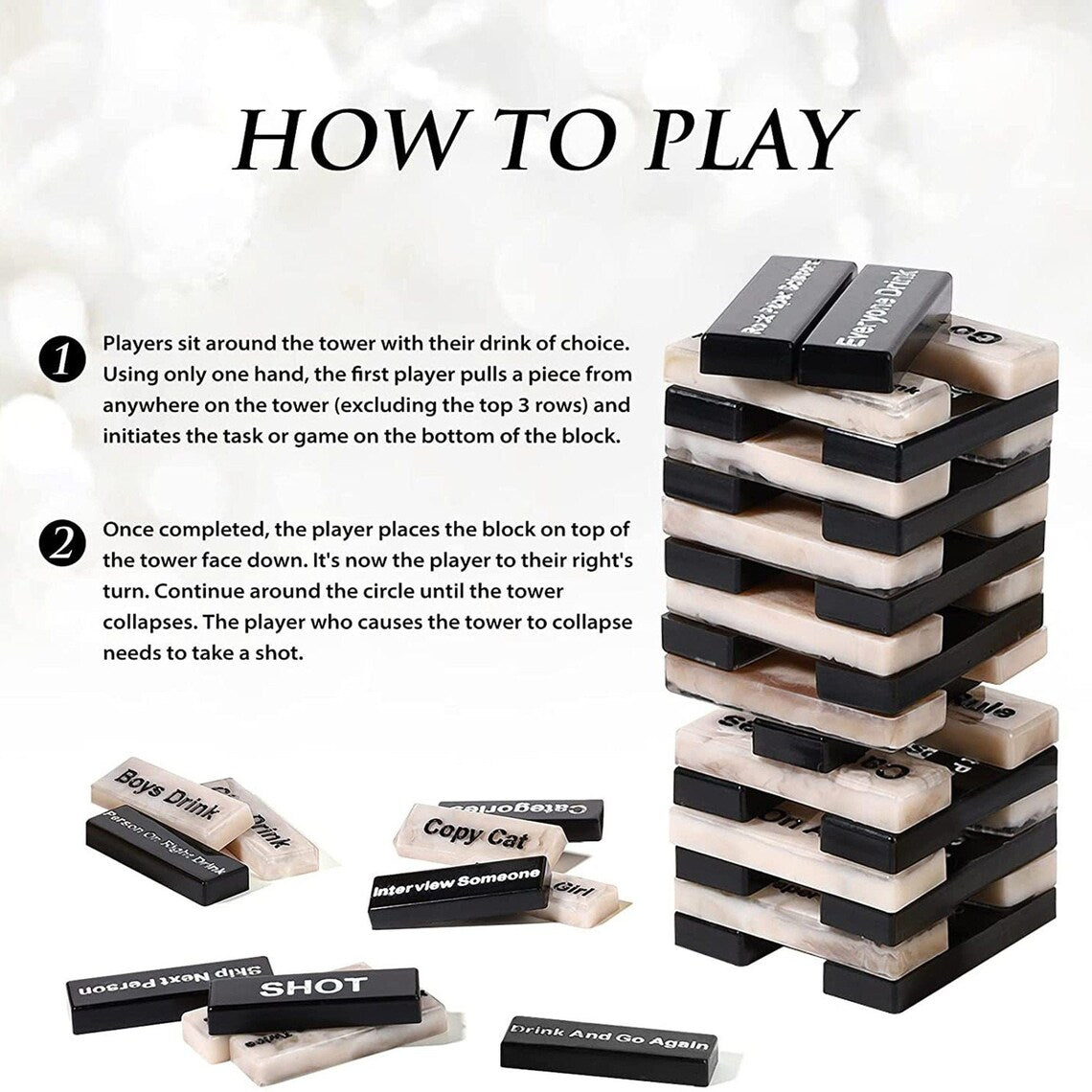 Adult Custom Tumbling Tower Game – Forever Empowered Creations